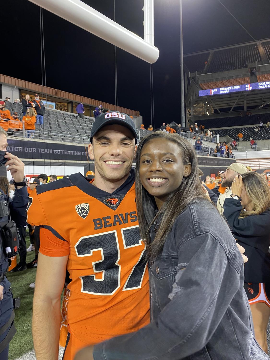 Love at first spike: Oregon State student-athletes, Josh Green and Nya ...
